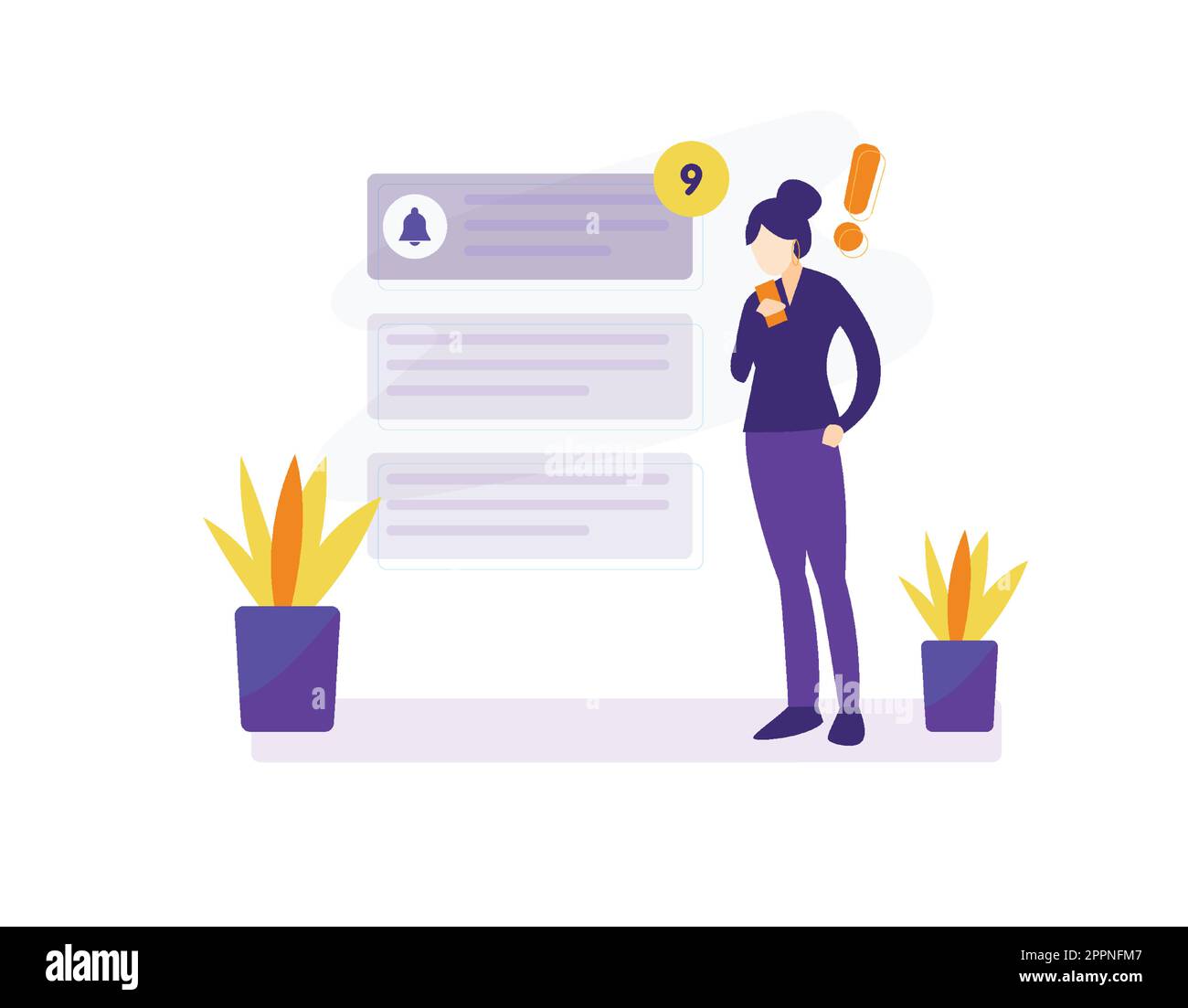 Flat design characters with notifications Stock Vector Image & Art - Alamy Flat design characters with notifications Stock Vector Image & Art - Alamy