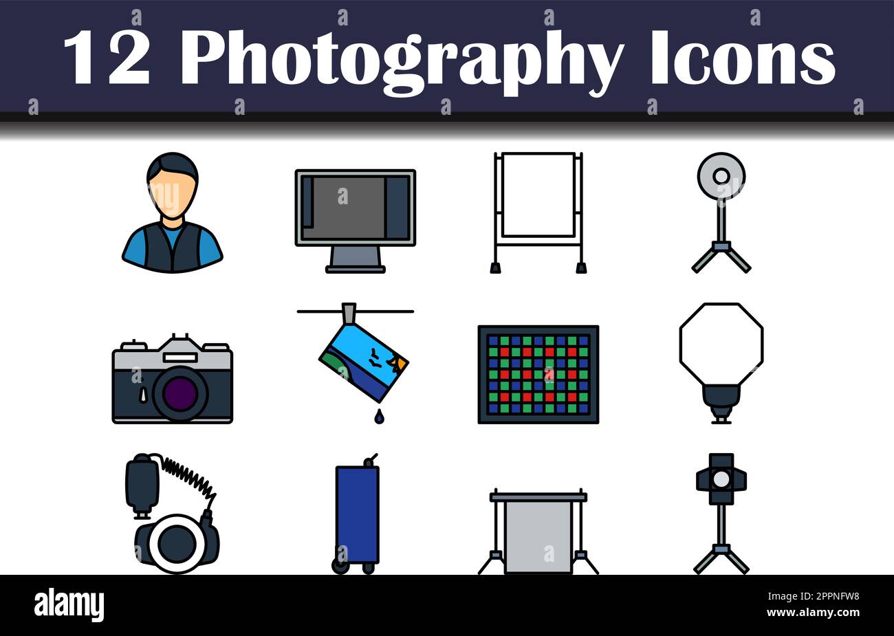Photography Icon Set Stock Vector Image & Art - Alamy