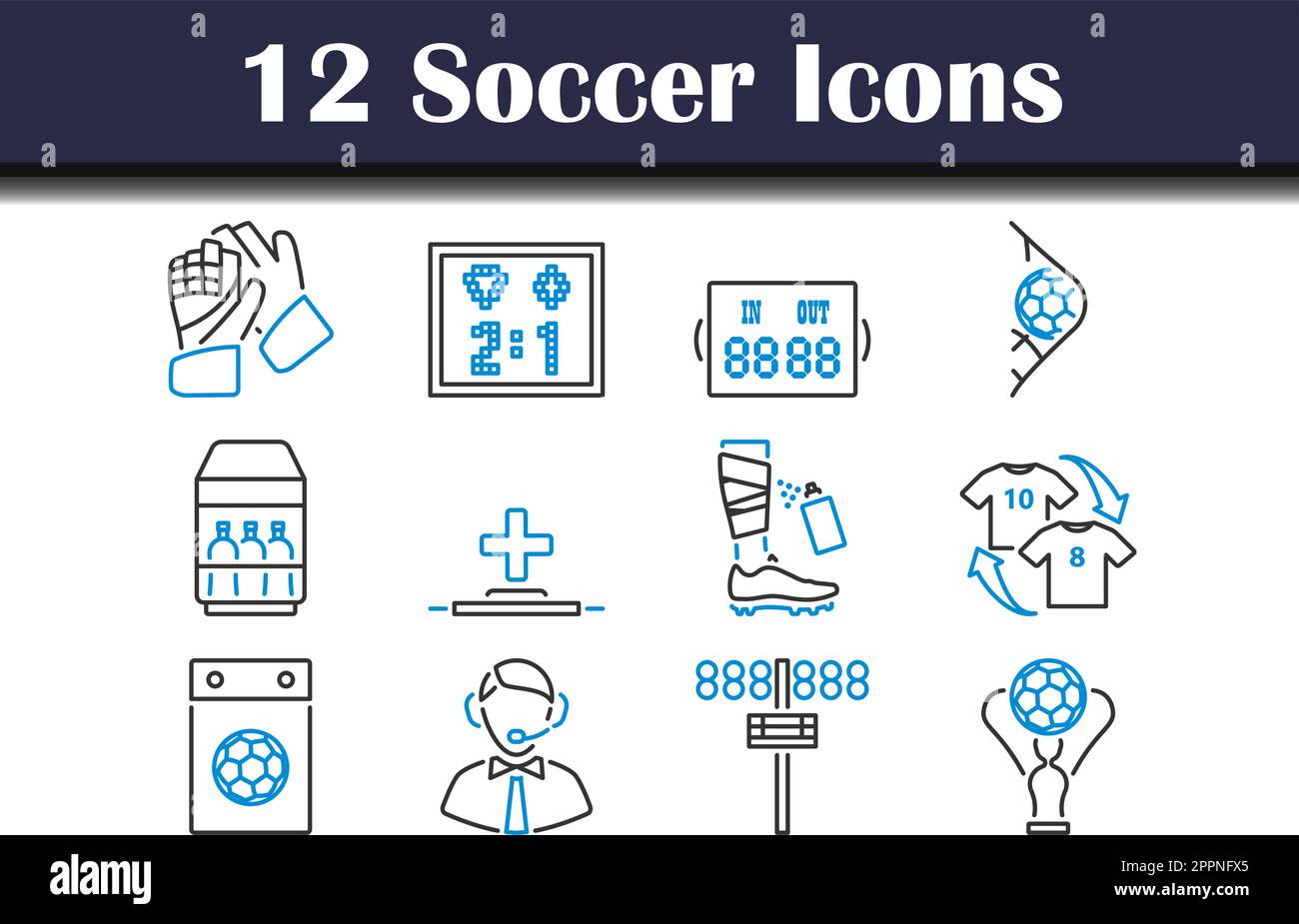 Soccer Icon Set Stock Vector Image & Art - Alamy