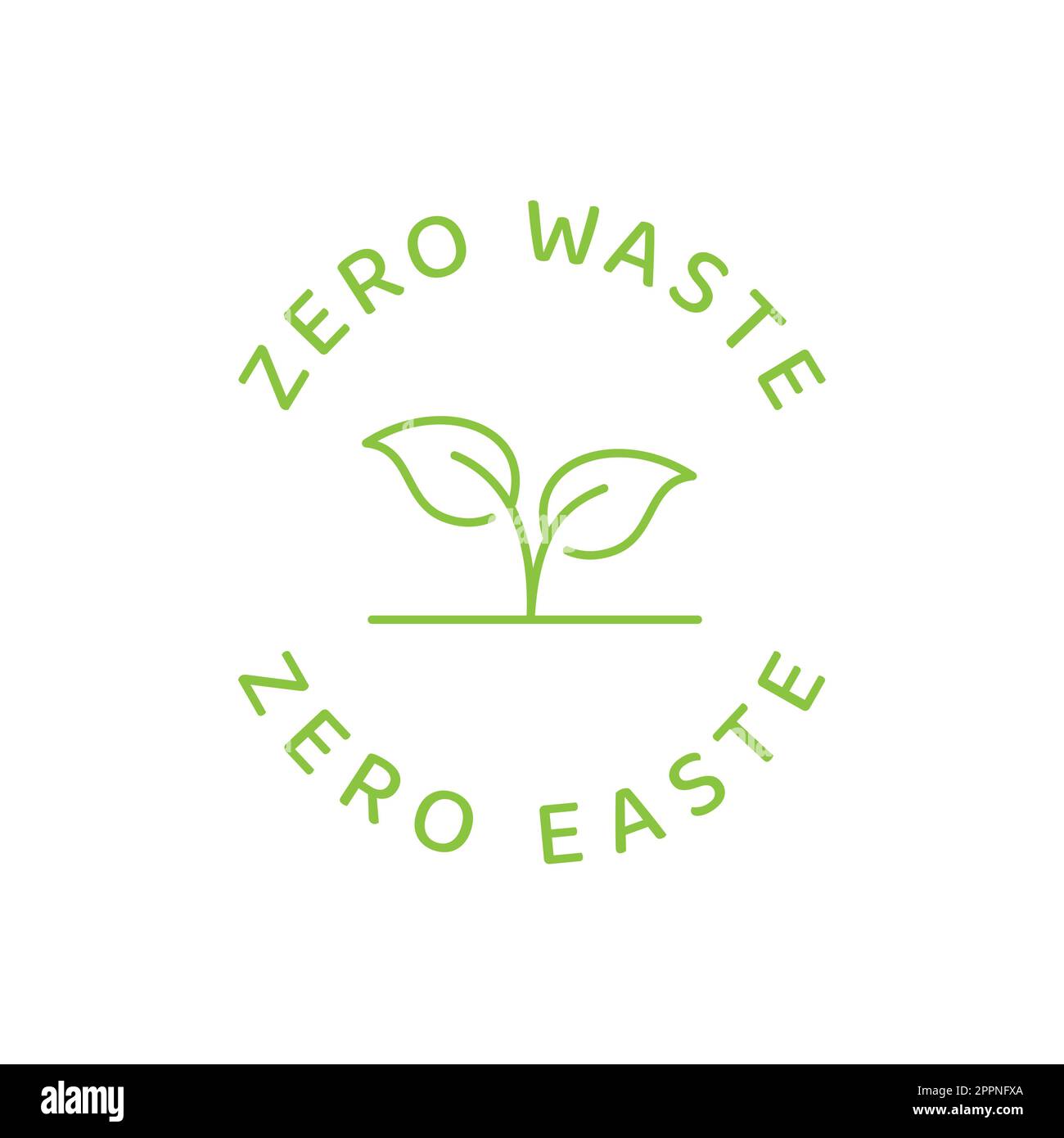 Zero waste simple vector label Stock Vector Image & Art - Alamy