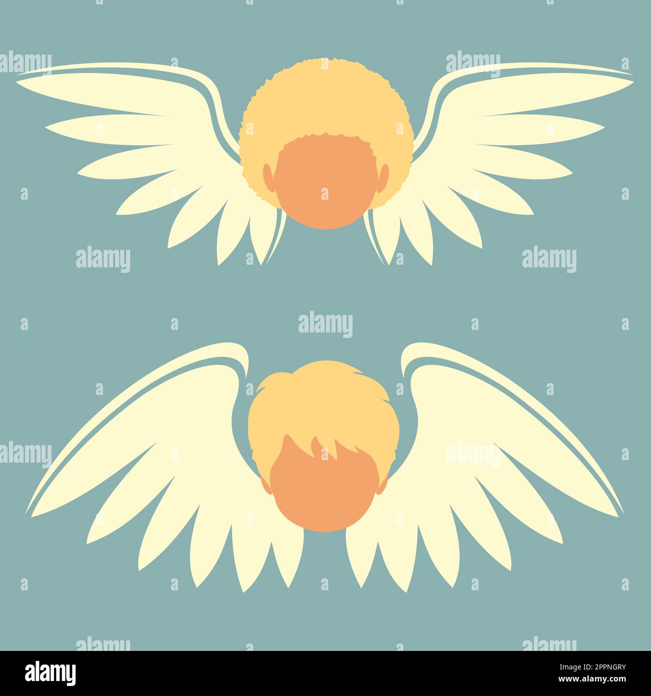 vector illustration of angel cupid with wings Stock Vector Image & Art ...
