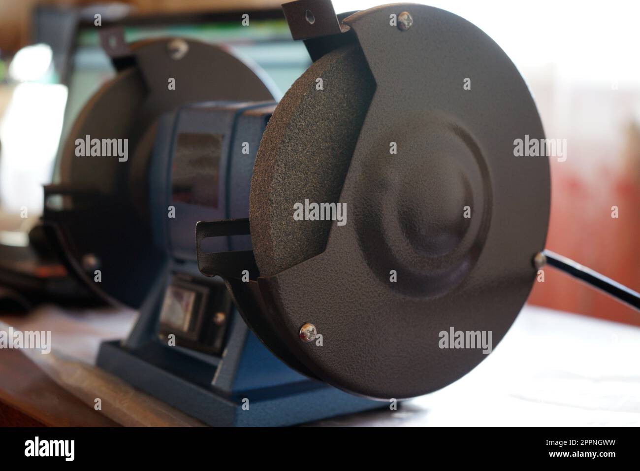 grinding machine. Sharpening machines for edge tools Stock Photo - Alamy