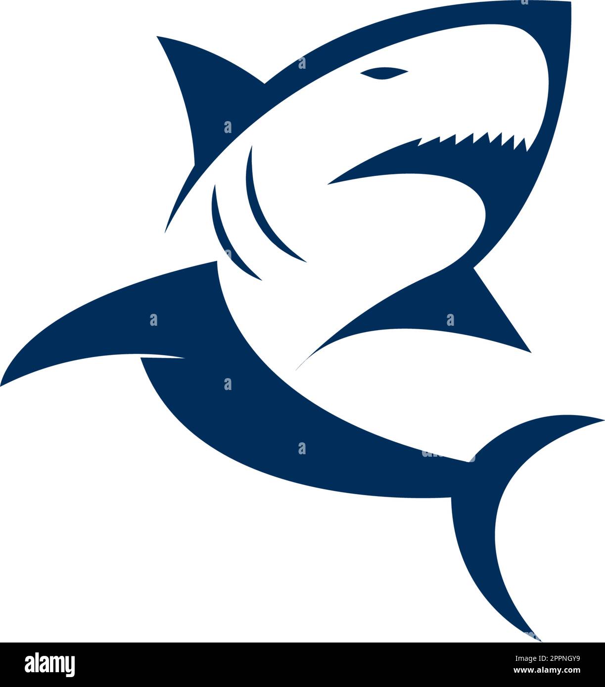 Shark icon logo design illustration template Stock Vector Image & Art ...