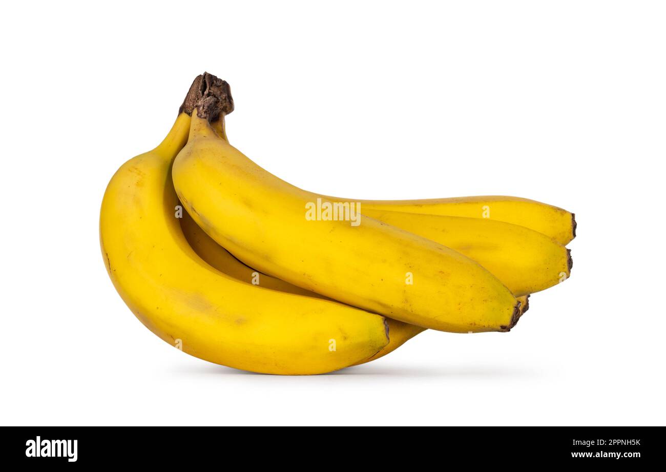 Fresh yellow ripe bananas. Isolated on a white background Stock Photo ...
