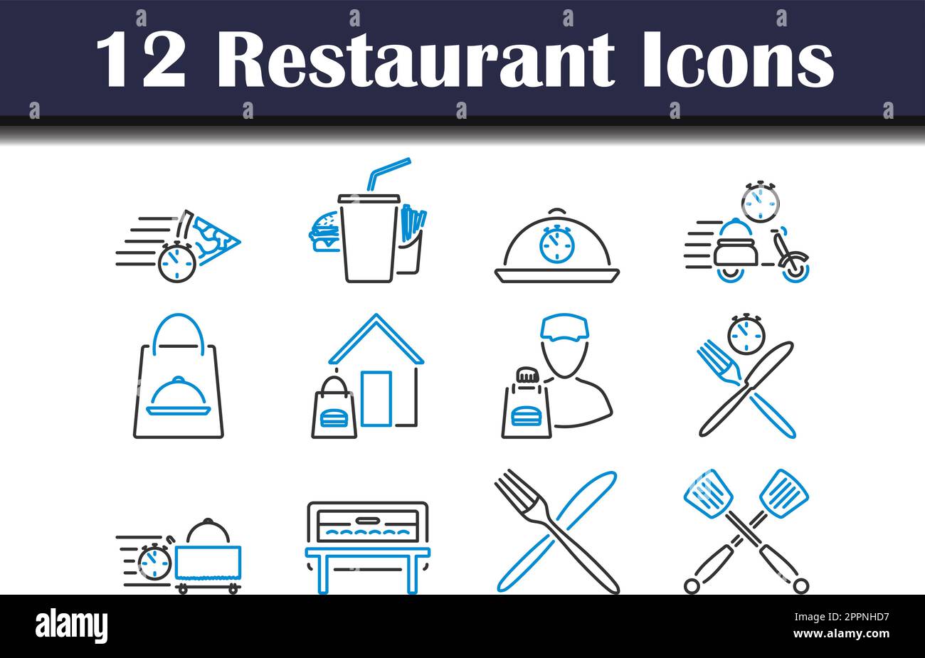Restaurant Icon Set Stock Vector Image & Art - Alamy