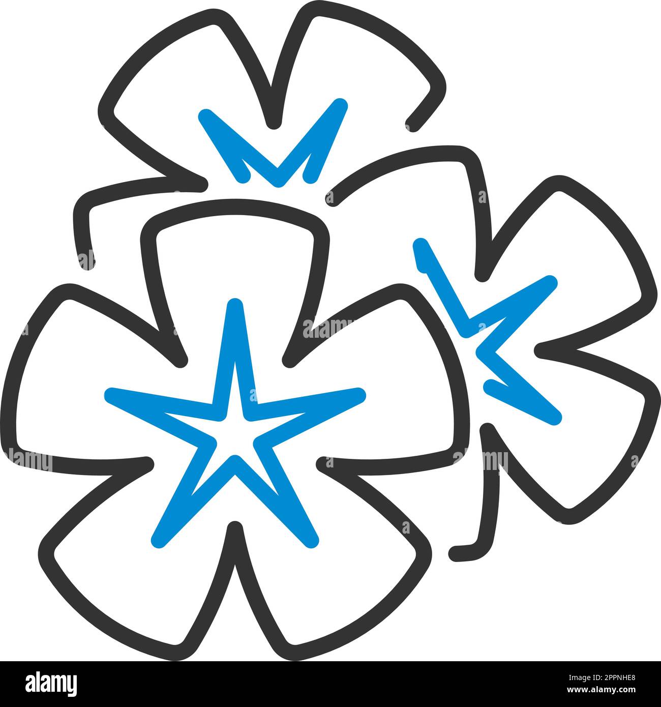 Frangipani flower icon outline Stock Vector Images - Alamy