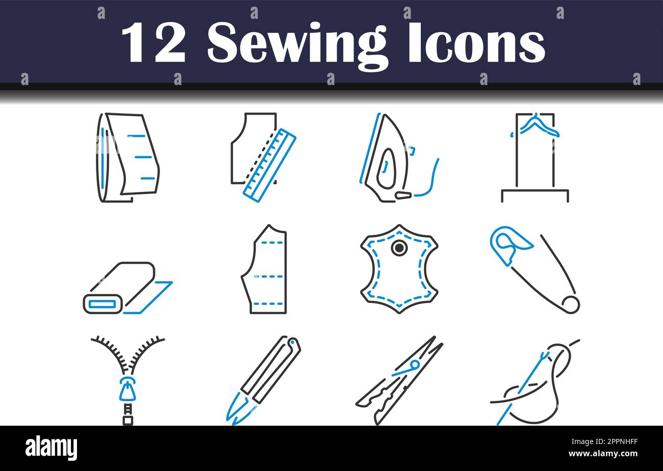 Thick thread icon sewing hi-res stock photography and images - Alamy