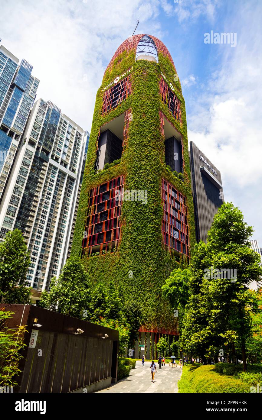 Oasia Hotel the tropical skyscraper of Downtown, Singapore Central ...
