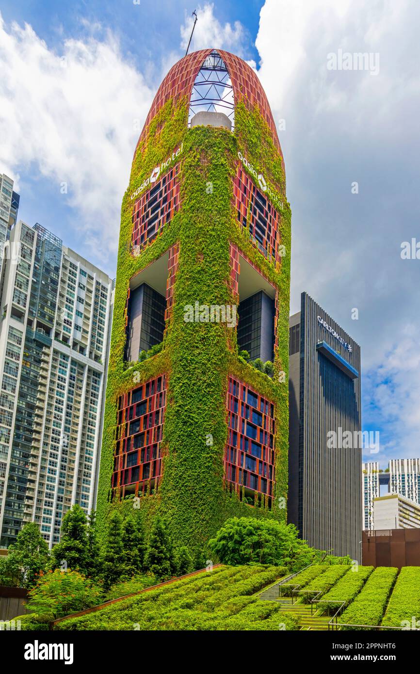 Oasia Hotel the tropical skyscraper of Downtown, Singapore Central ...