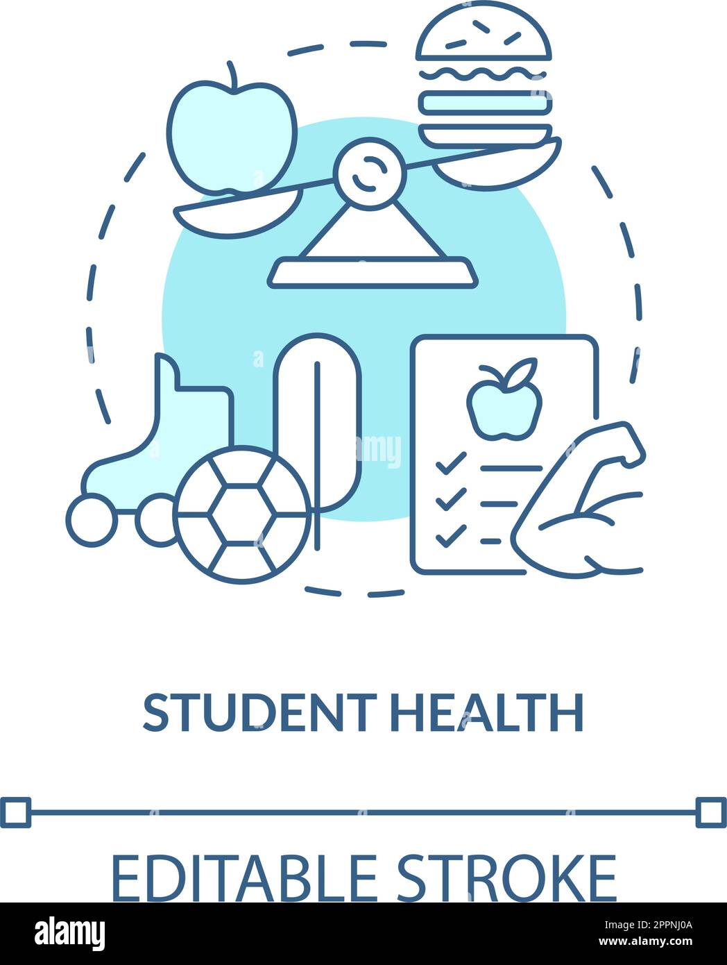 Healthy secondary school Stock Vector Images - Alamy