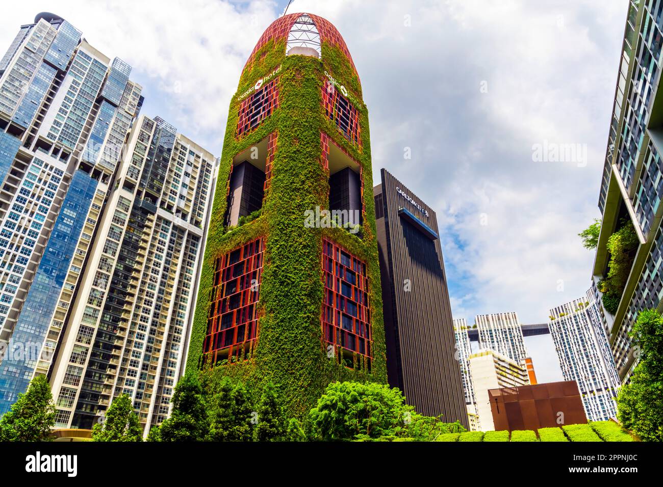Oasia Hotel the tropical skyscraper of Downtown, Singapore Central ...