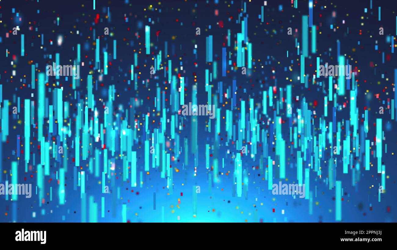 Digital technology blue background. Computer generated 3d render Stock ...