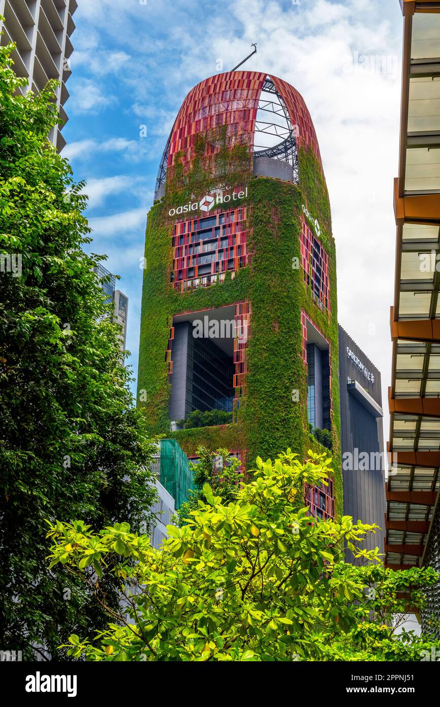 Oasia Hotel the tropical skyscraper of Downtown, Singapore Central ...