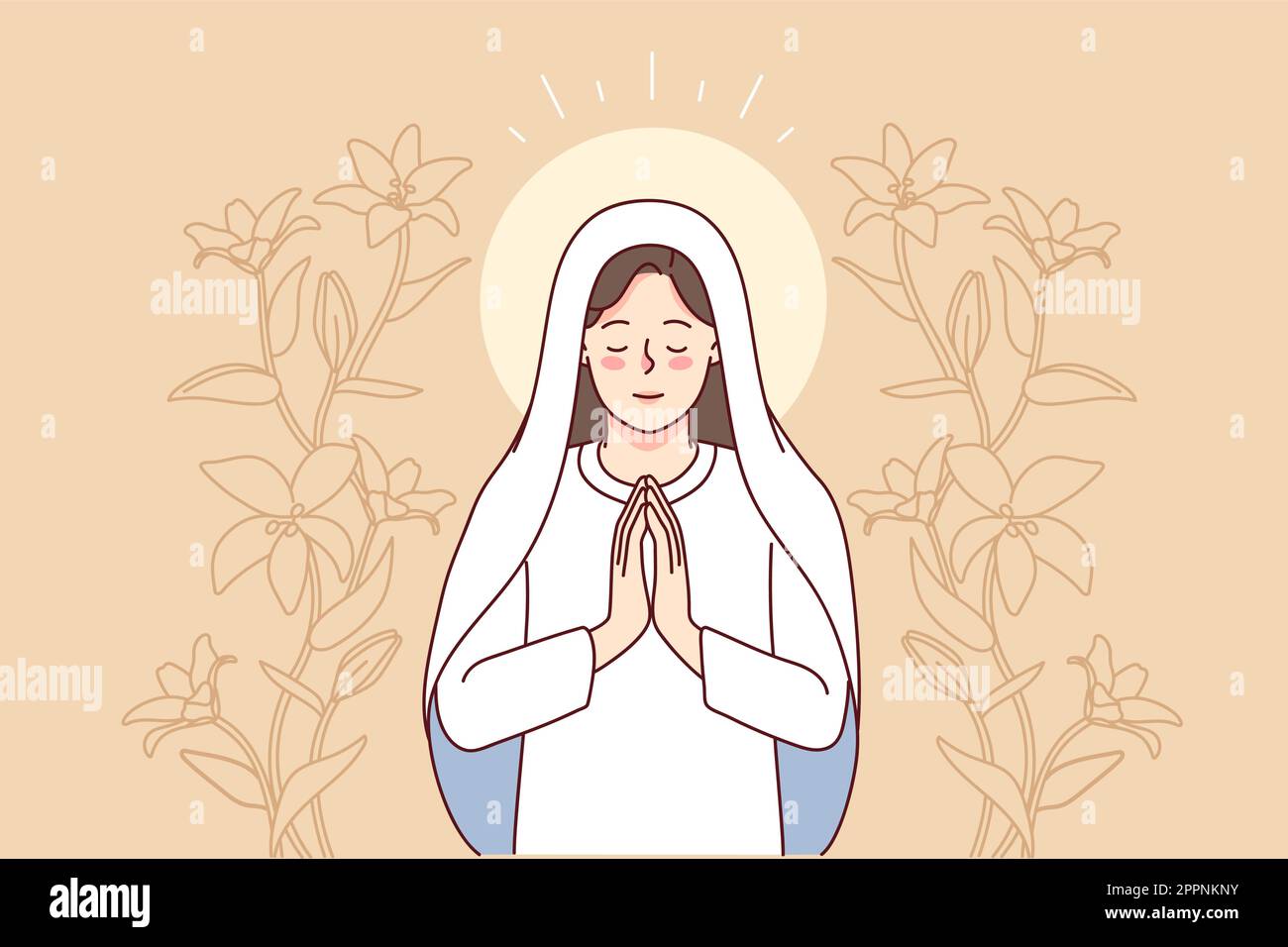 Mary blessed virgin christ Stock Vector Images - Alamy