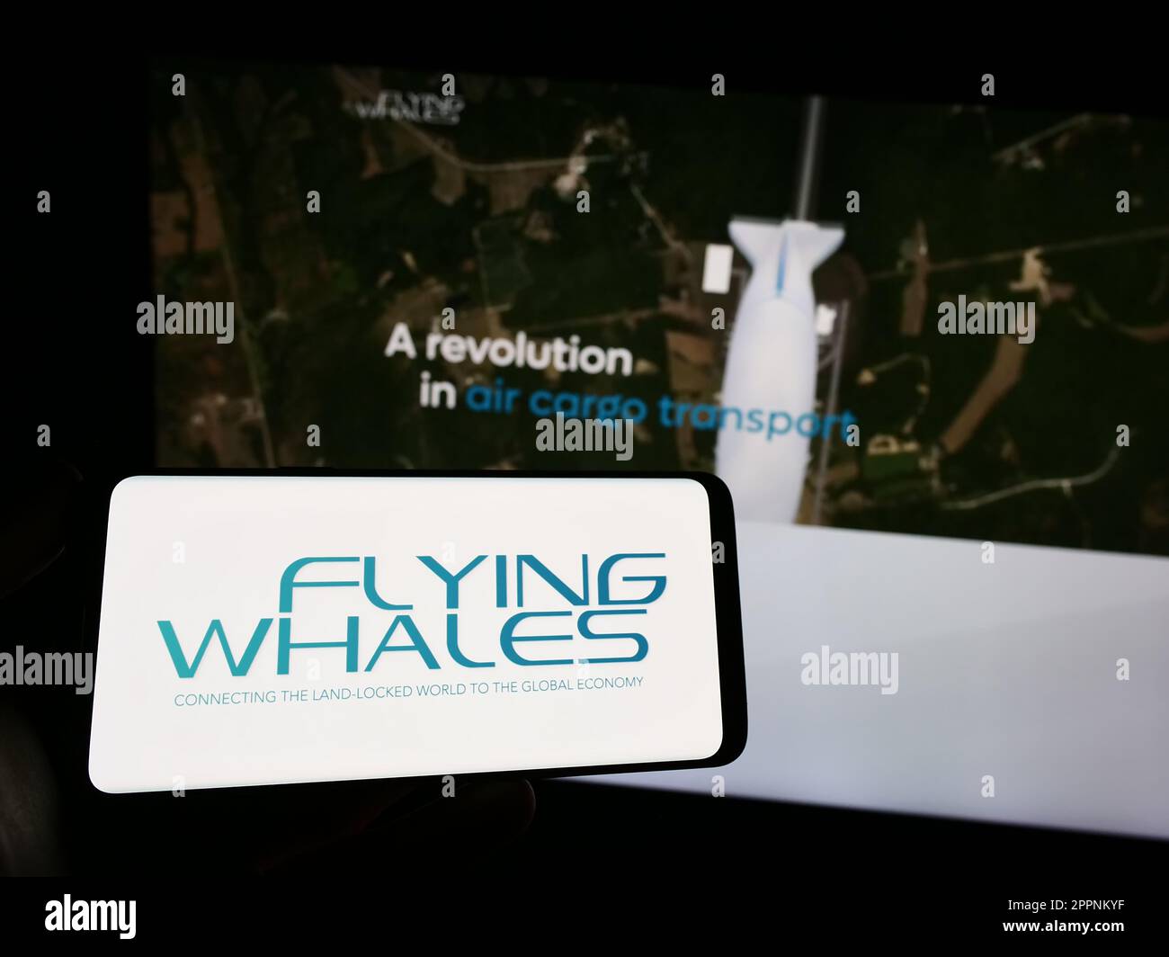 Flying whales logo hi-res stock photography and images - Alamy