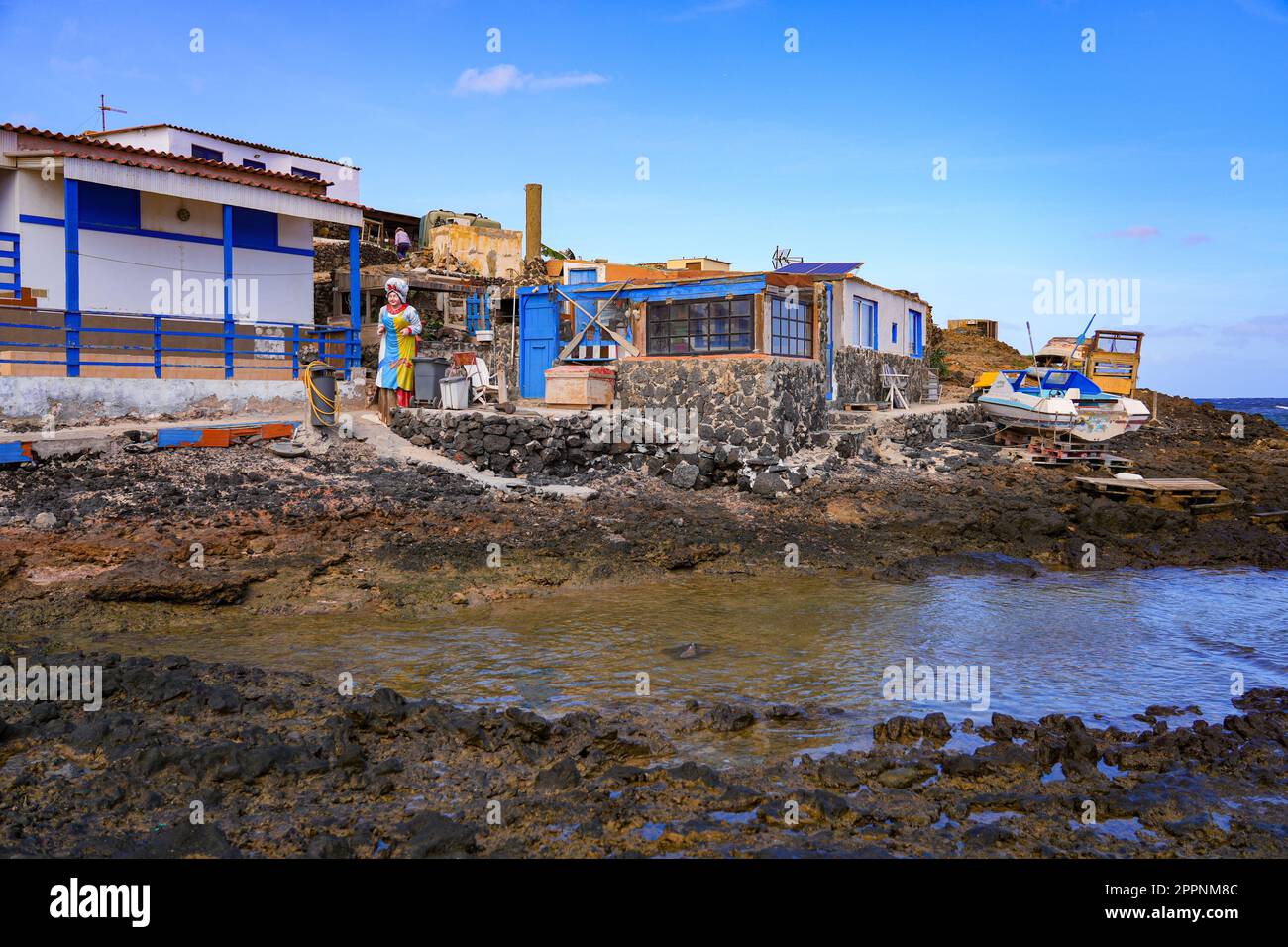 Small fishing village of Majanicho, isolated in the north of ...