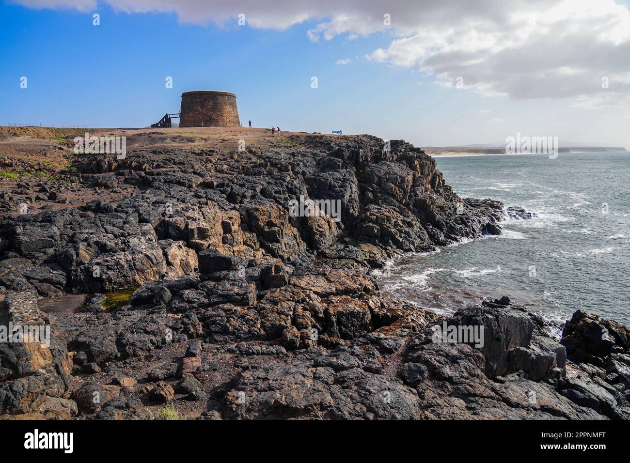 Castillo de El Toston, constituted of a fortified tower sitting on top ...