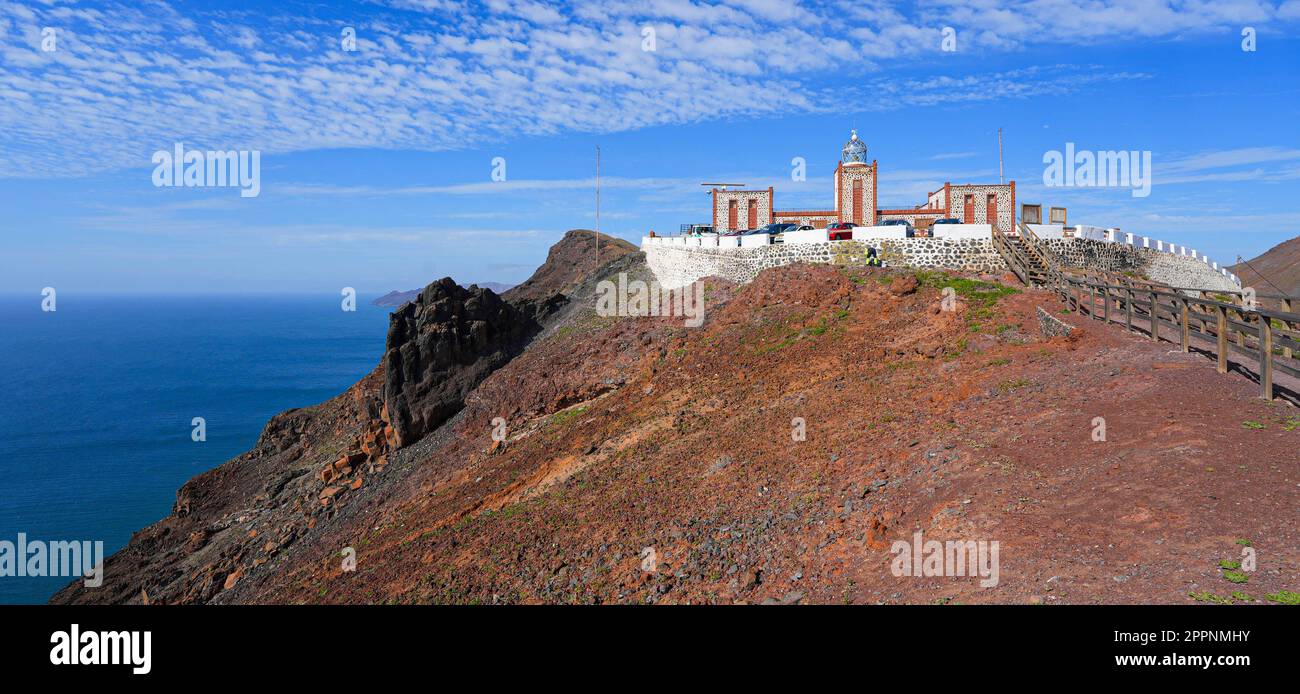 Lighthouse of Punta La Entallada overlooking the Atlantic Ocean on ...