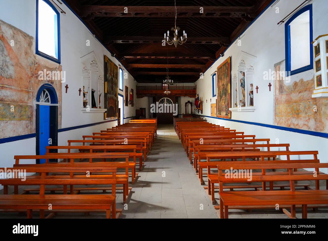 Central aisle of the hermitage-church of Santo Domingo de Guzman in ...