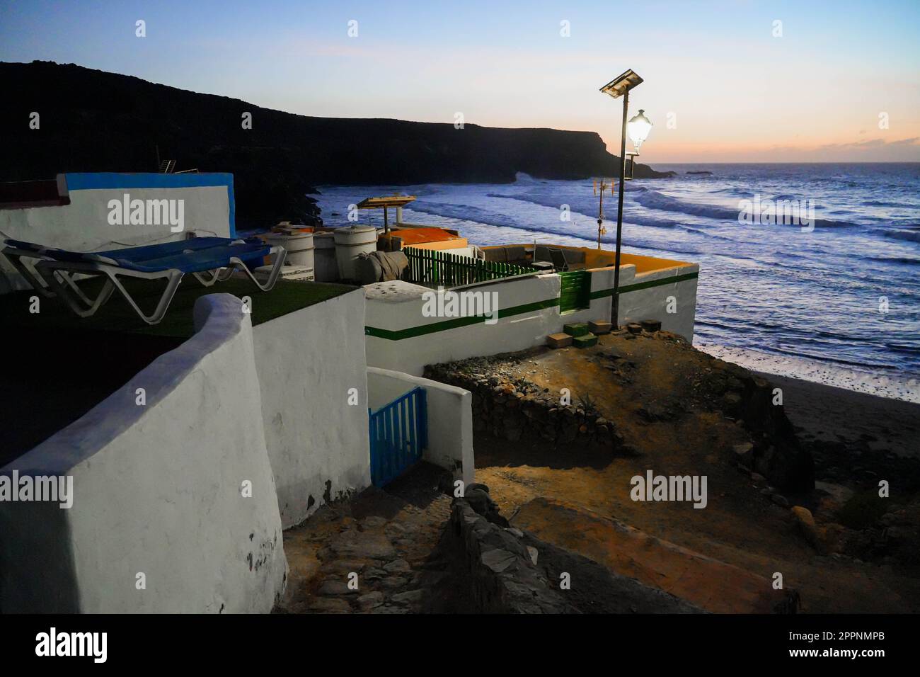 Whitewashed traditional houses in Puertito de los Molinos, a small ...