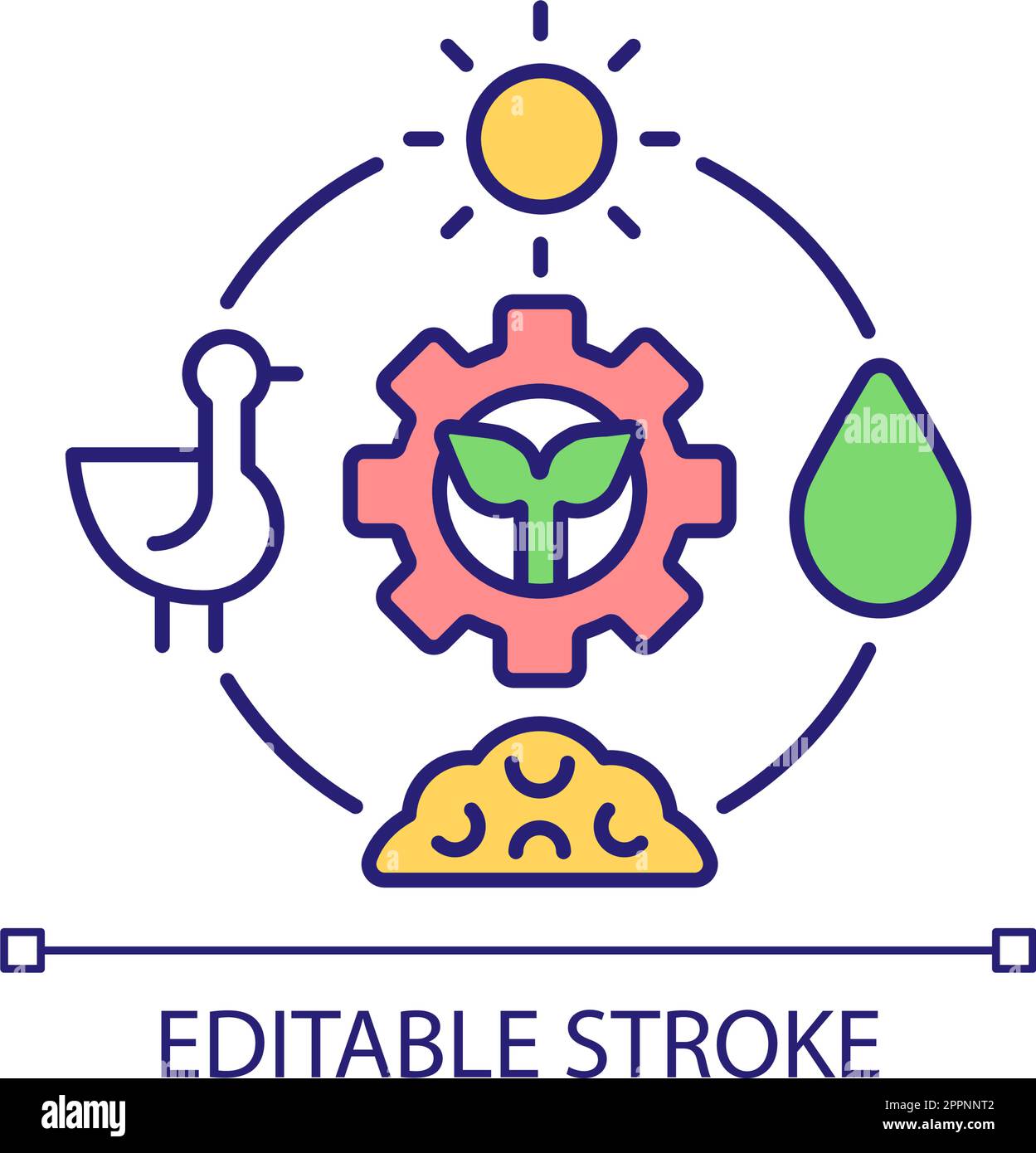 Sustainable method farming Stock Vector Images - Alamy