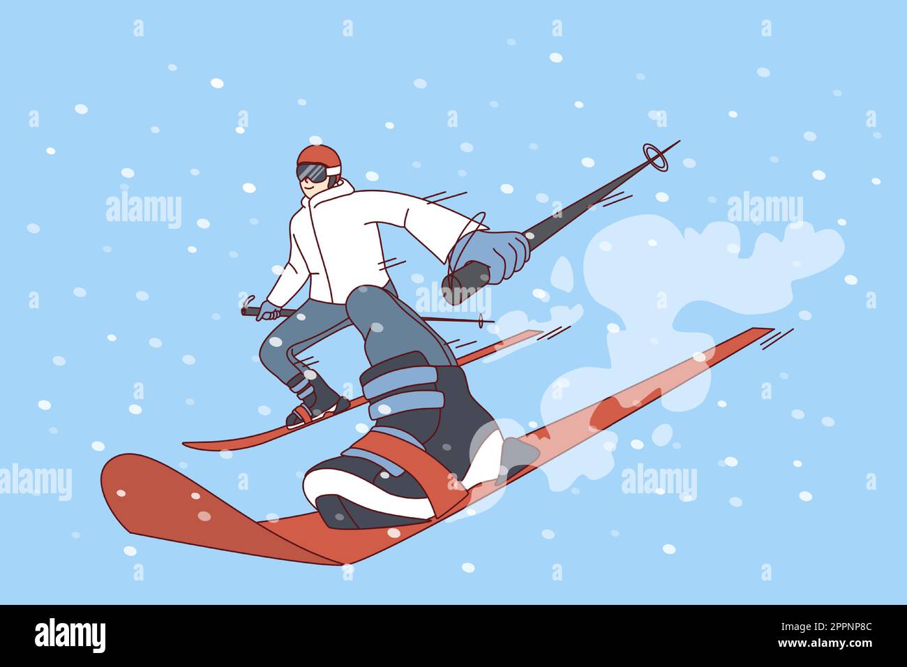Man relax on winter Stock Vector Images - Alamy