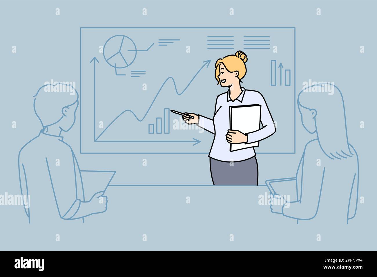 Female in meeting work colleagues Stock Vector Images - Alamy