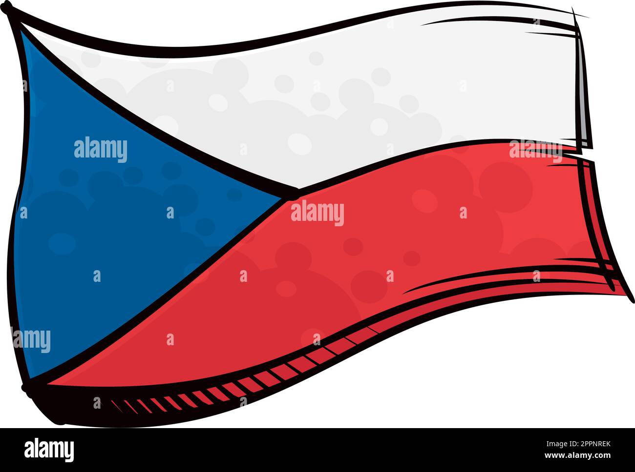 Painted Czech Republic flag waving in wind Stock Vector Image & Art - Alamy