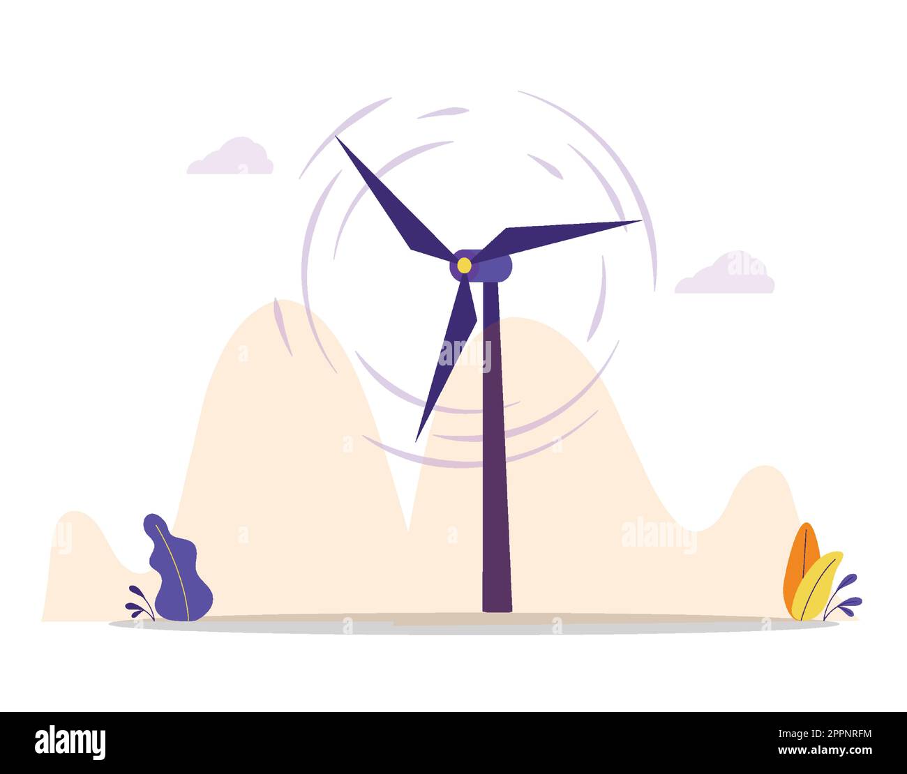 Modern wind mill Cut Out Stock Images & Pictures - Alamy