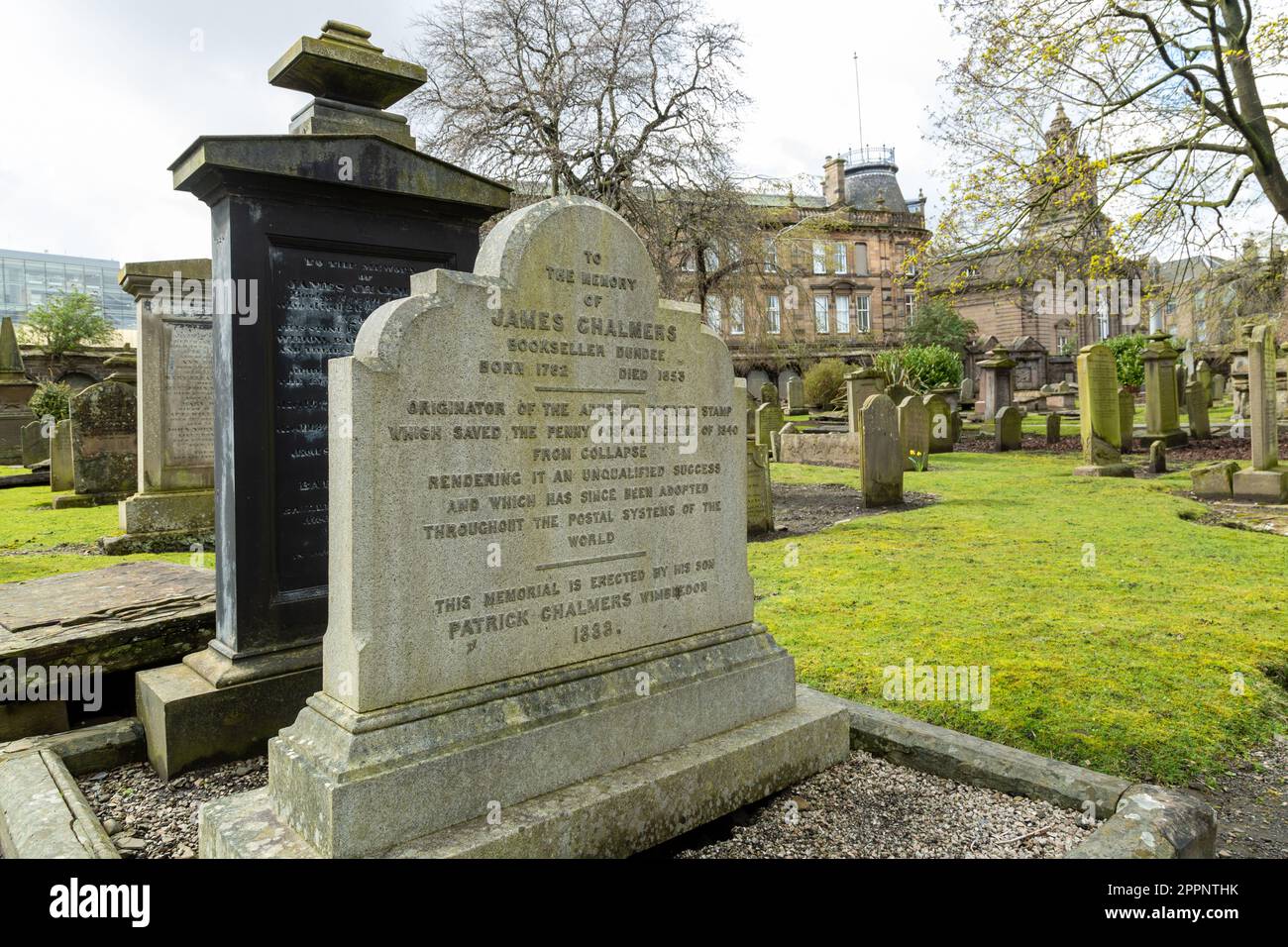 The Grave of James Chalmers was the inventor of adhesive postage stamps ...