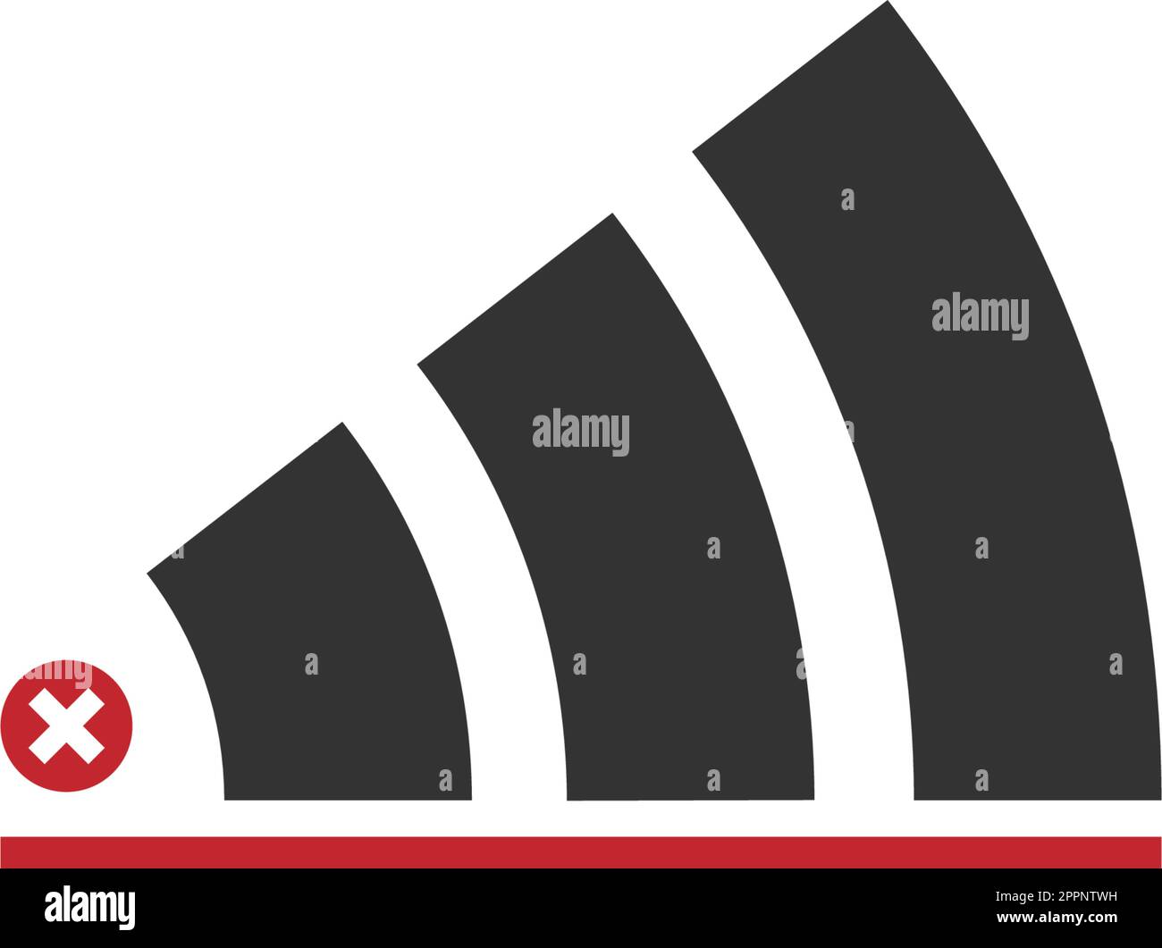 Signal disconected, signal cut off icon template Stock Vector Image ...