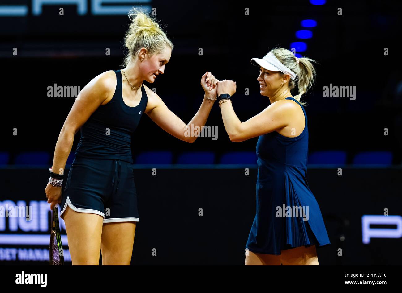 Erin Routliffe of New Zealand & Alexa Guarachi of Chile in action ...