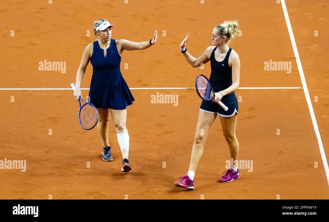 Alexa Guarachi of Chile & Erin Routliffe of New Zealand in action ...
