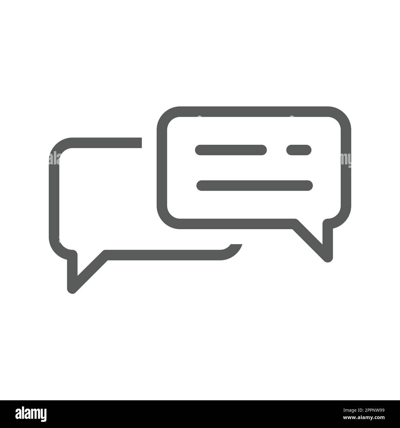 Speech bubble line vector icon Stock Vector Image & Art - Alamy