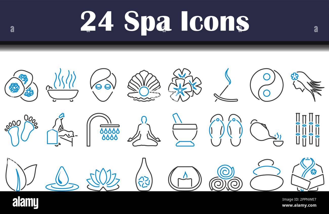 Spa Icon Set Stock Vector Image & Art - Alamy
