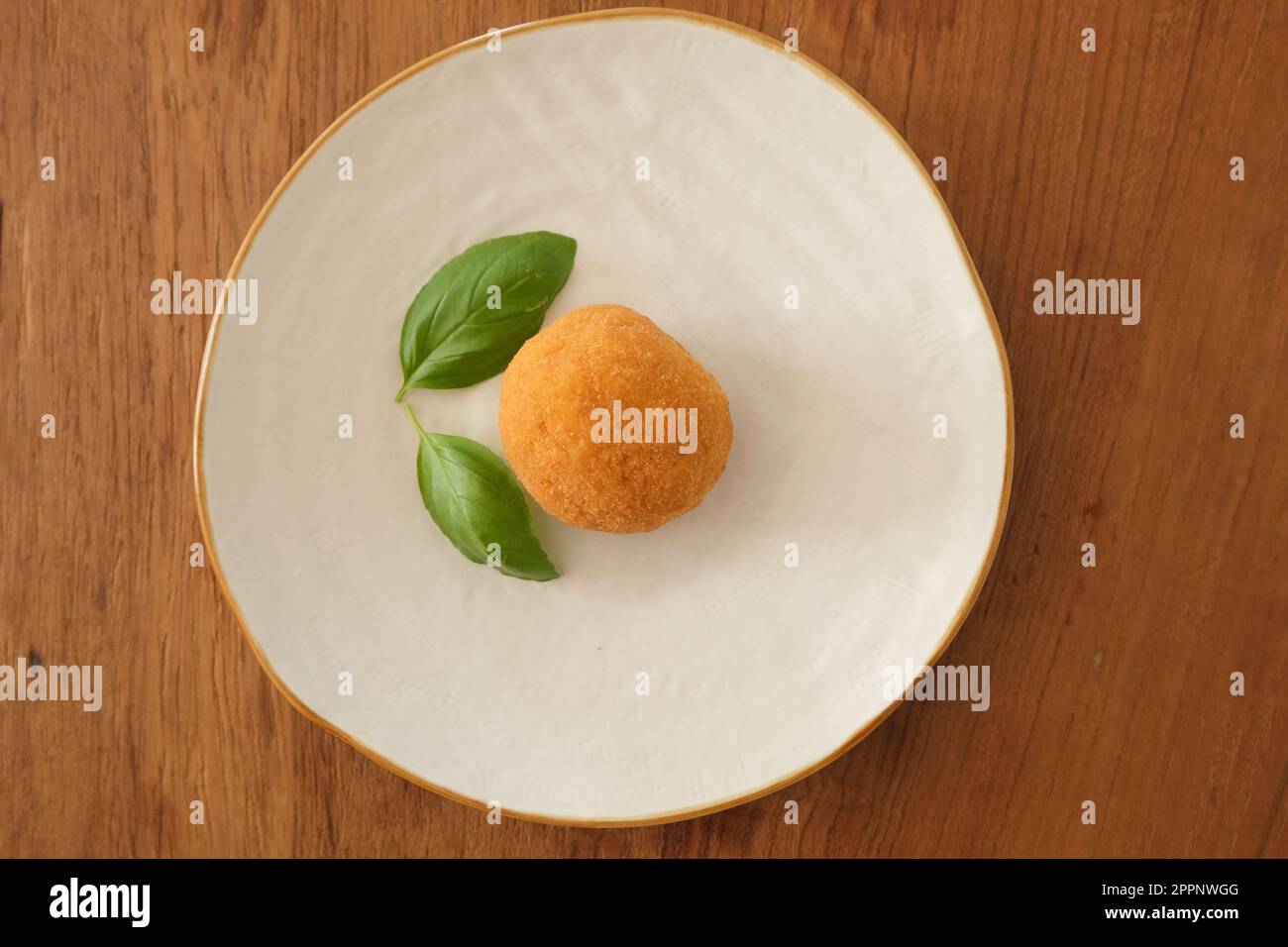 Fried arancino rice ball traditional sicilian food, Sicily, Italy Stock ...
