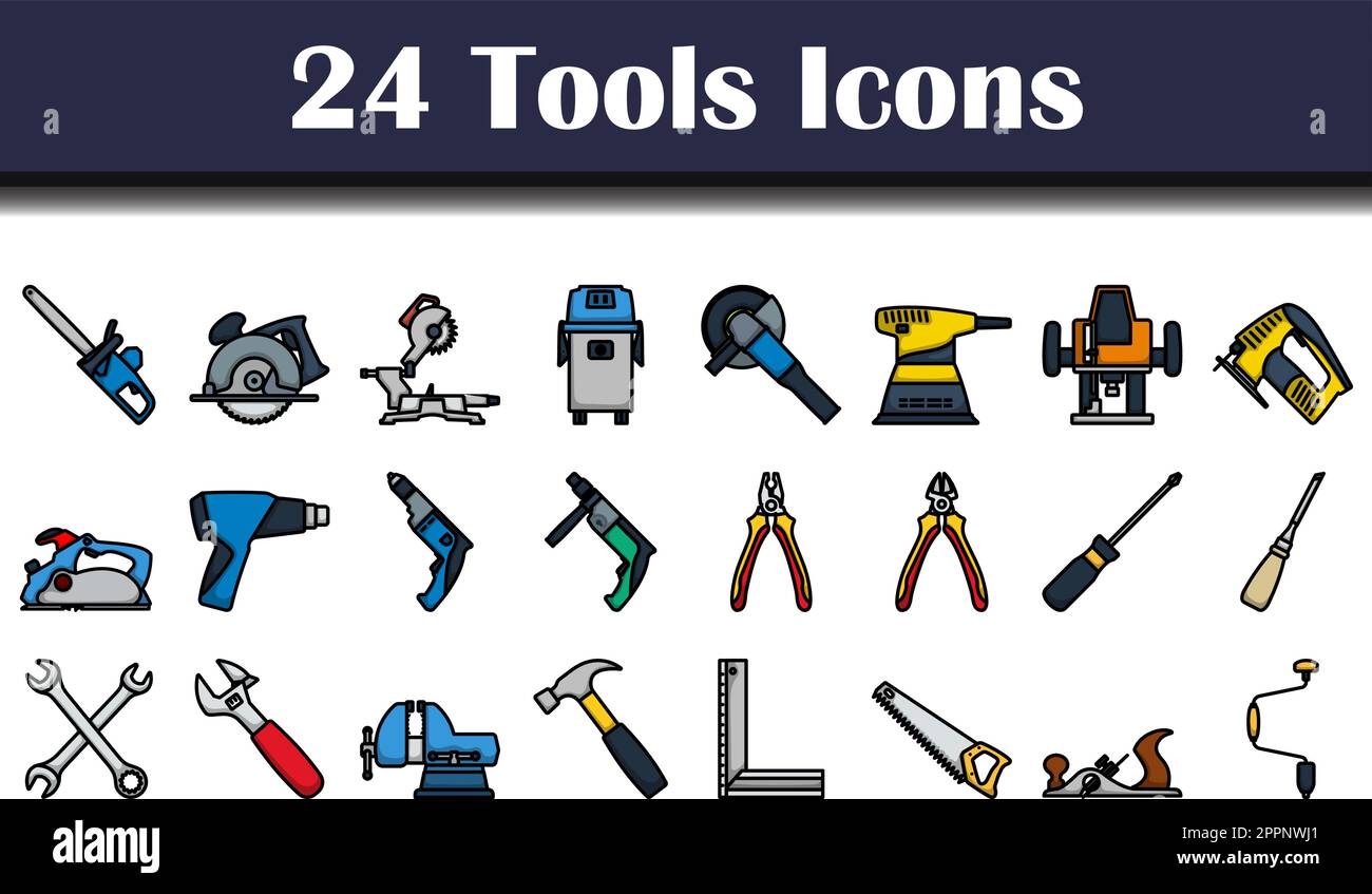 Tools Icon Set Stock Vector Image & Art - Alamy