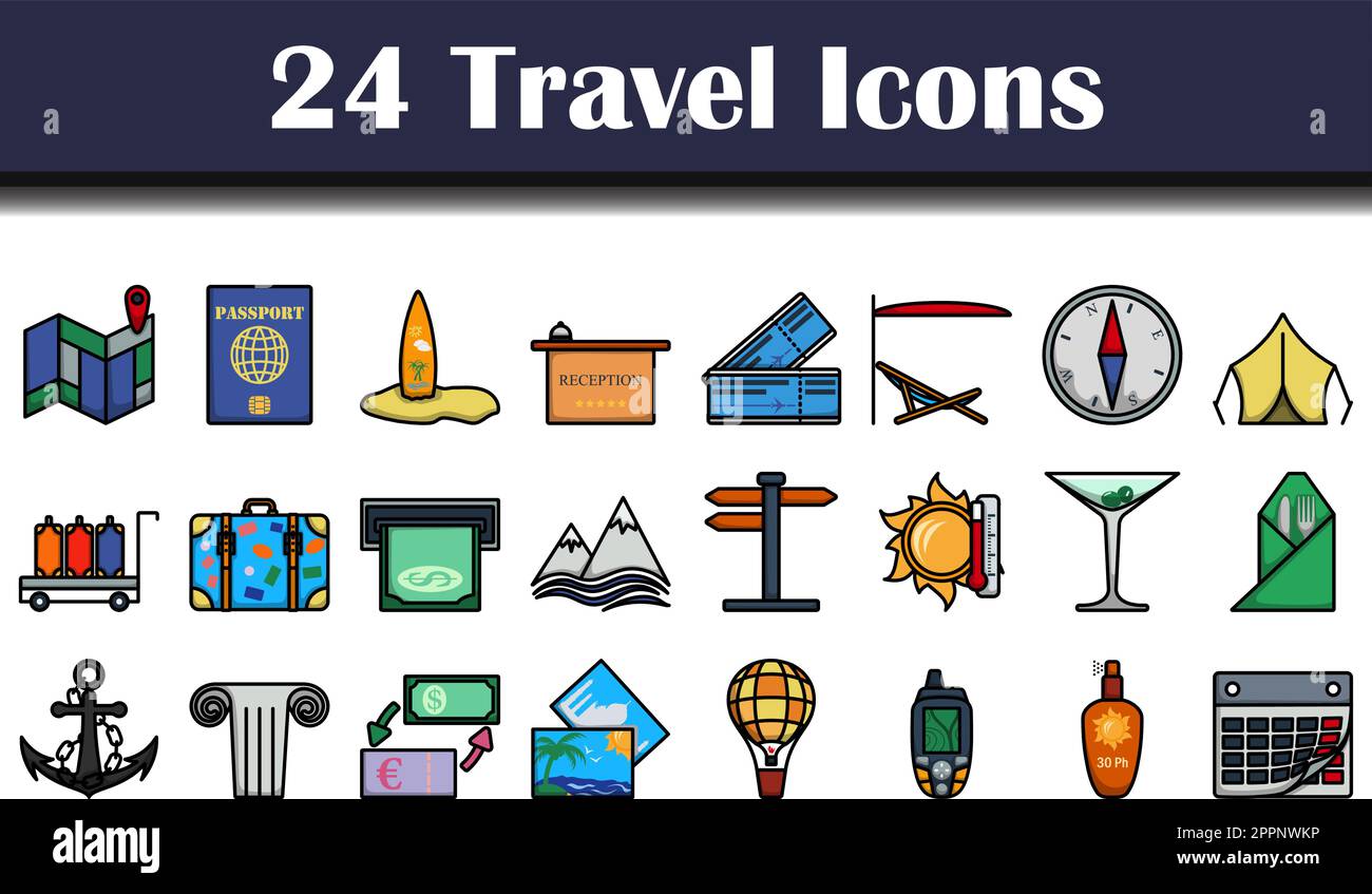 Travel Icon Set Stock Vector Image & Art - Alamy