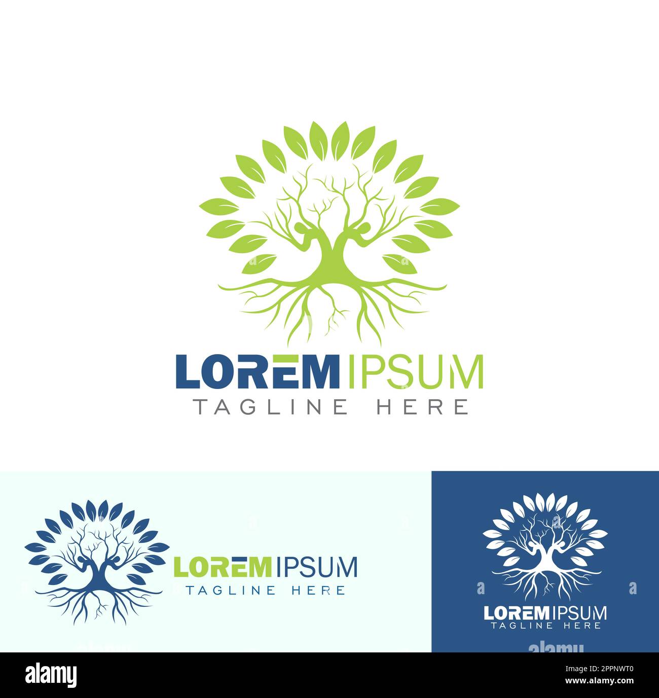 Simple Tree Line Logo Sign Stock Vector Image & Art - Alamy