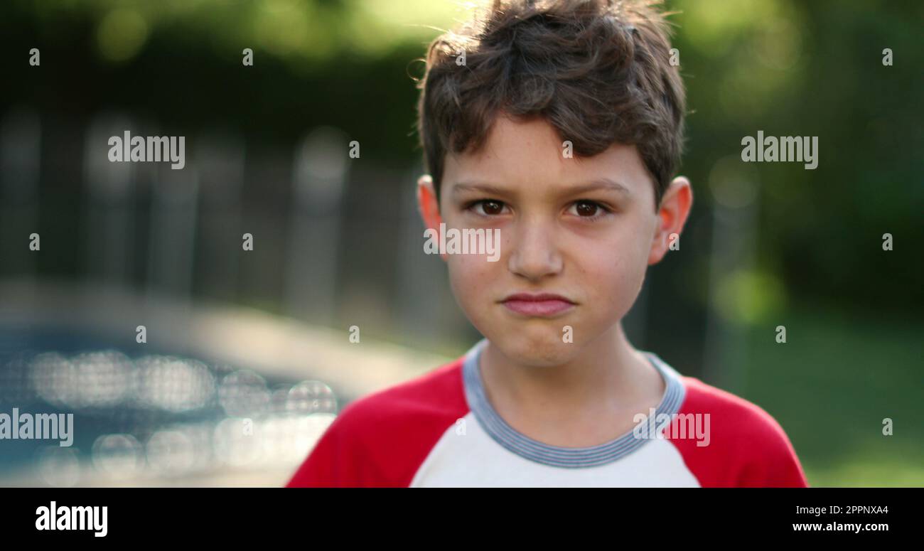 Child changing emotions, going from happy to upset and sad Stock Photo ...