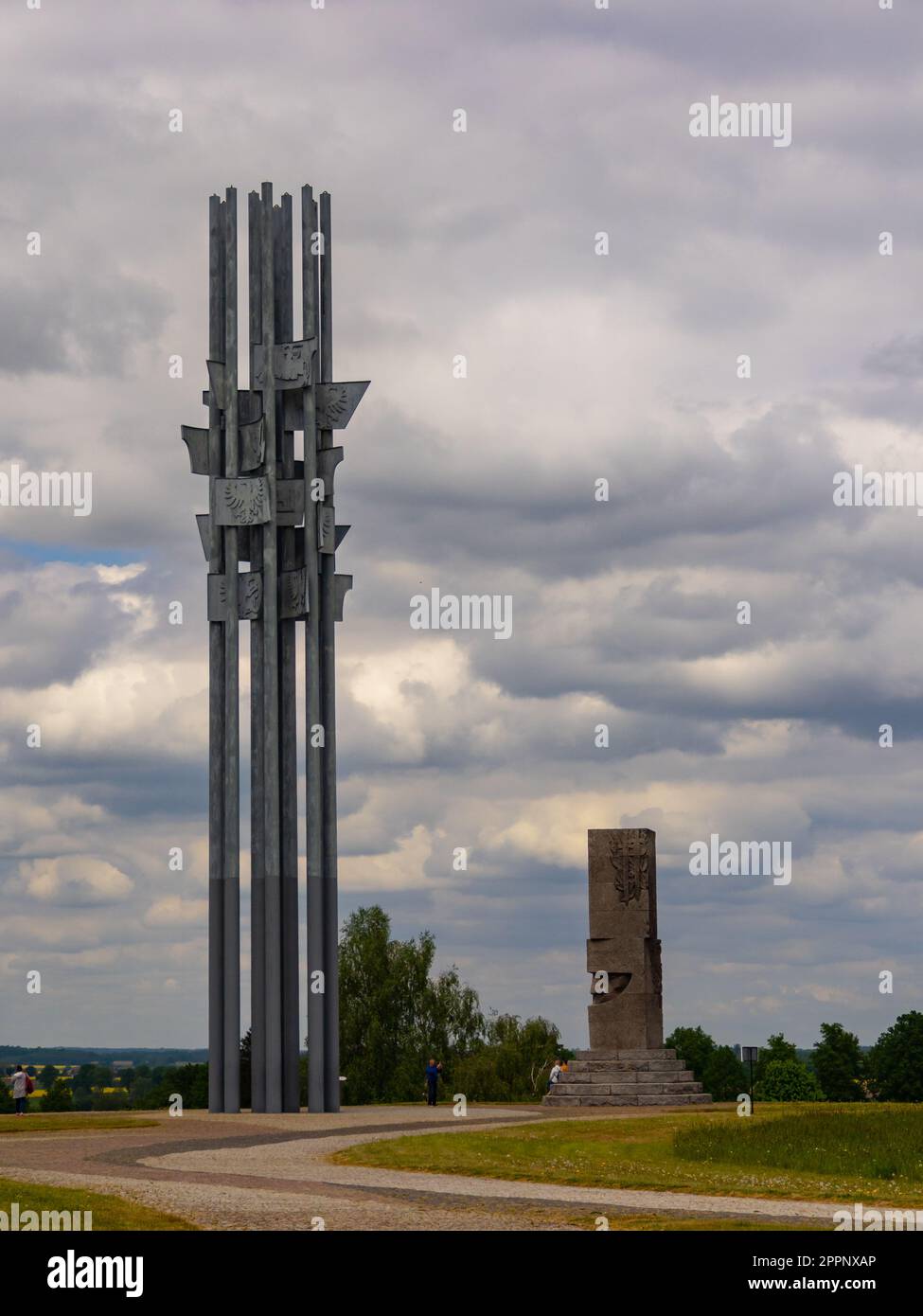 Masts symbolizing the banners of polish and lithuanian ruthenian ...