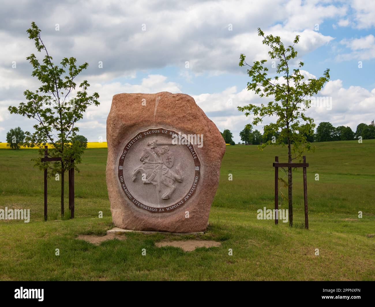 Grunwald, Warmińsko-Mazurskie, Poland - May 2022: 14 tons boulder ...