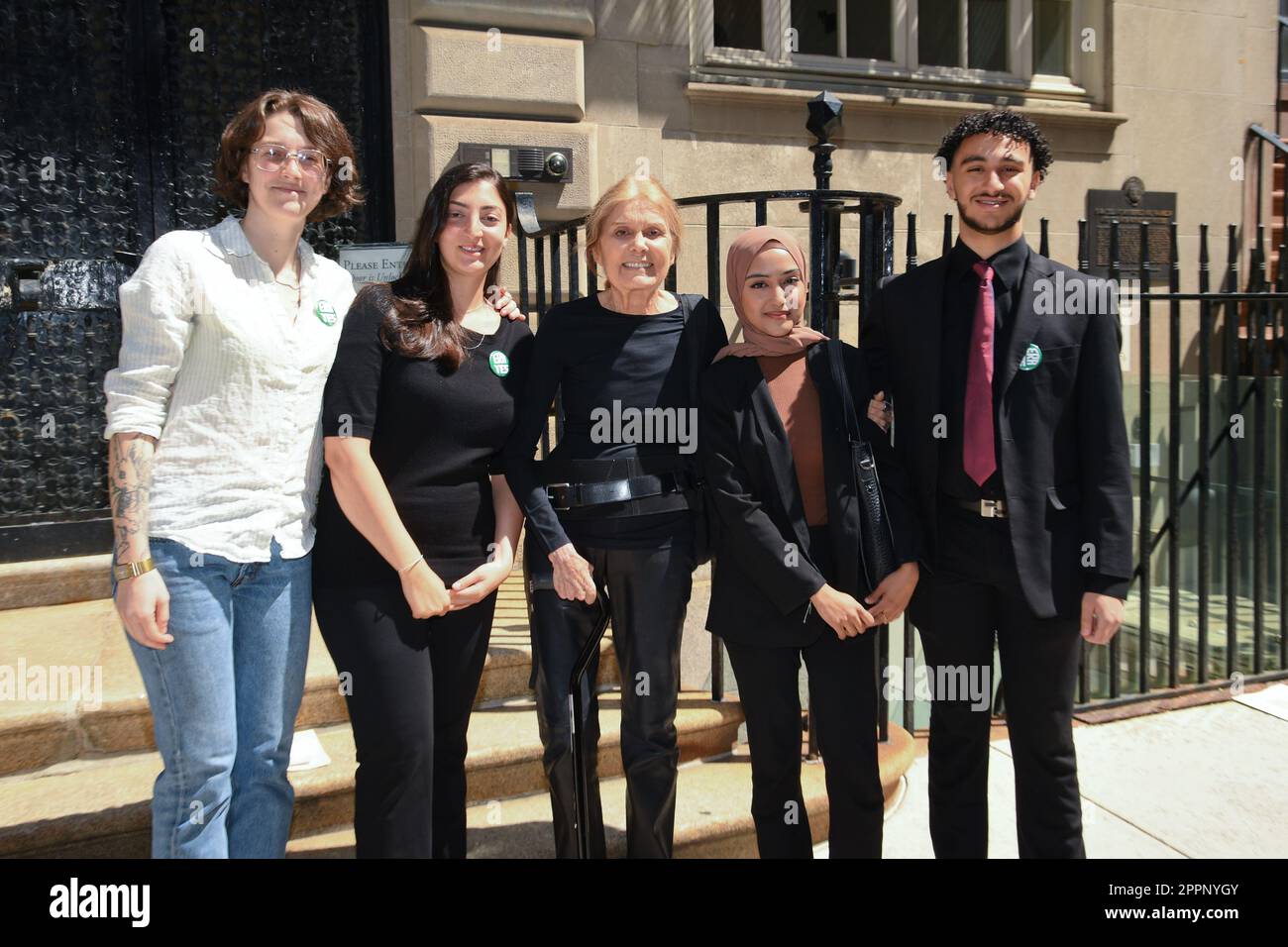 New York, USA. 24th Apr, 2023. Lyle Reed, Maya Mouldi, Gloria Steinem ...