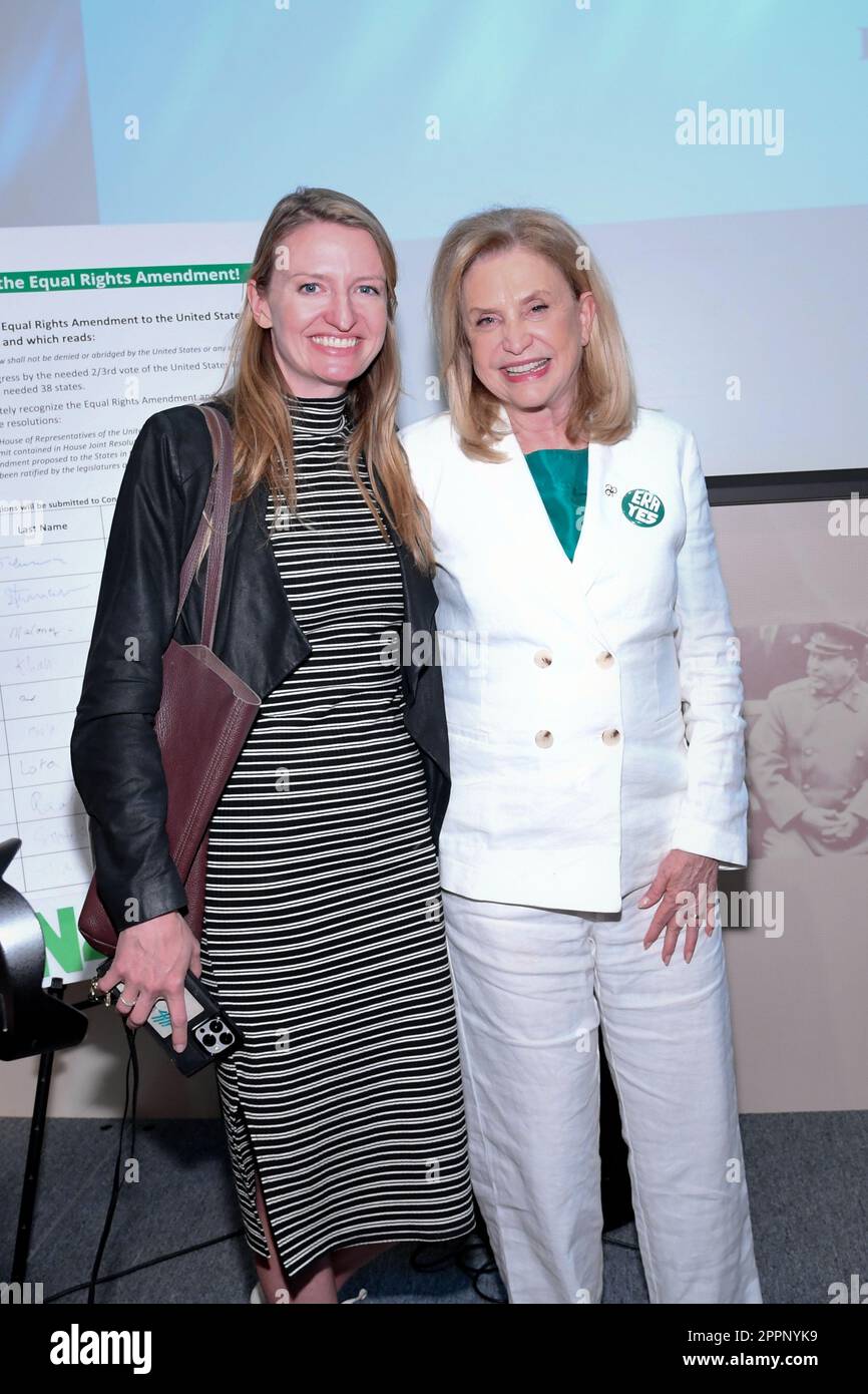 New York, USA. 24th Apr, 2023. Virginia Maloney and Carolyn Maloney ...