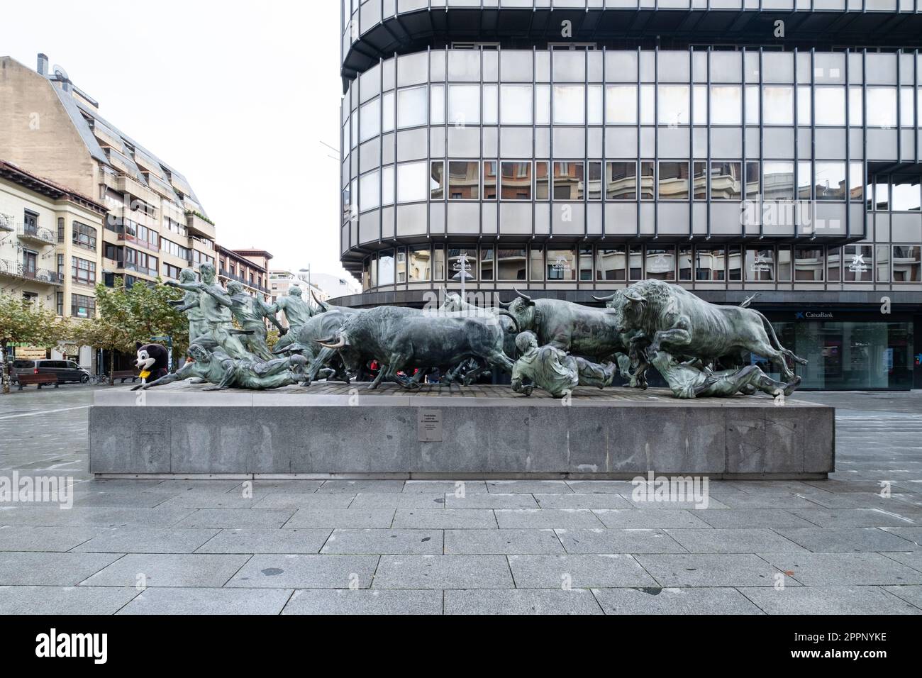 Monumento al Encierro, Encierro/Entzierroa Monument, Pamplona, Basque ...