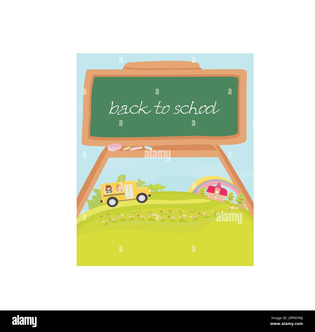 Vector cute back to school illustration Stock Vector Image & Art - Alamy