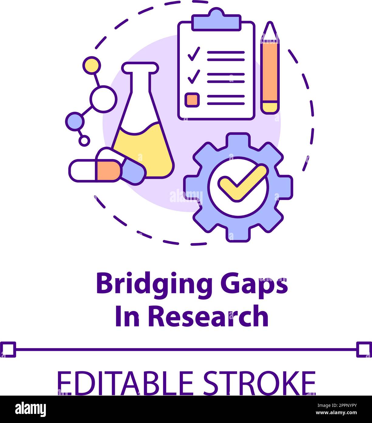 Bridging the gap illustration Stock Vector Images - Alamy