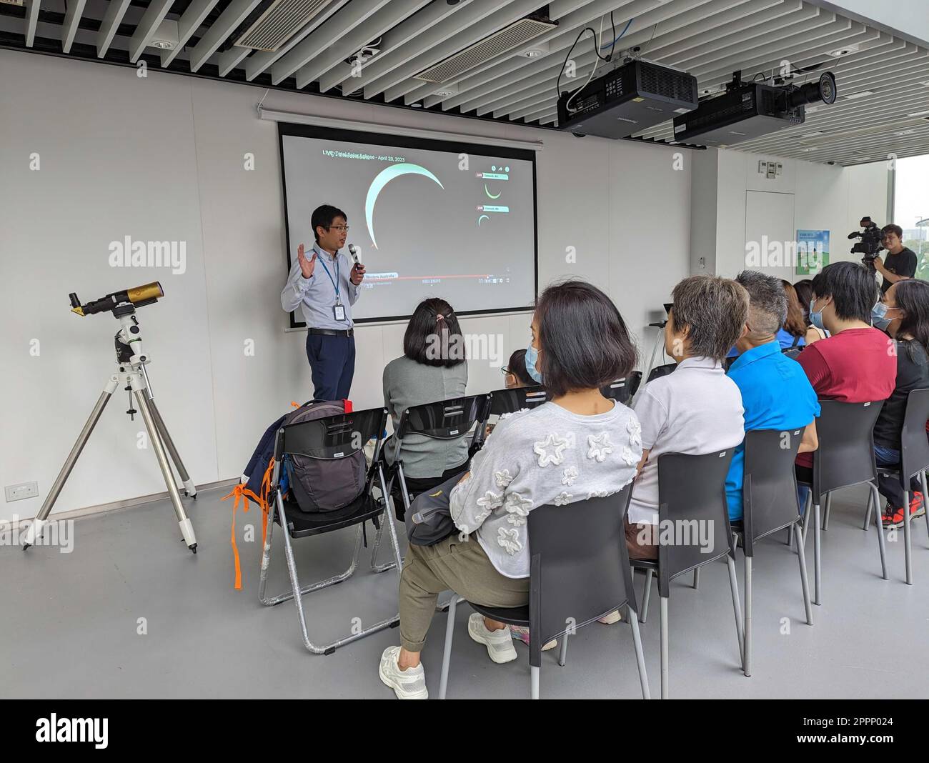 Dr. So Chu-wing, the assistant curator of the Hong Kong Space Museum ...