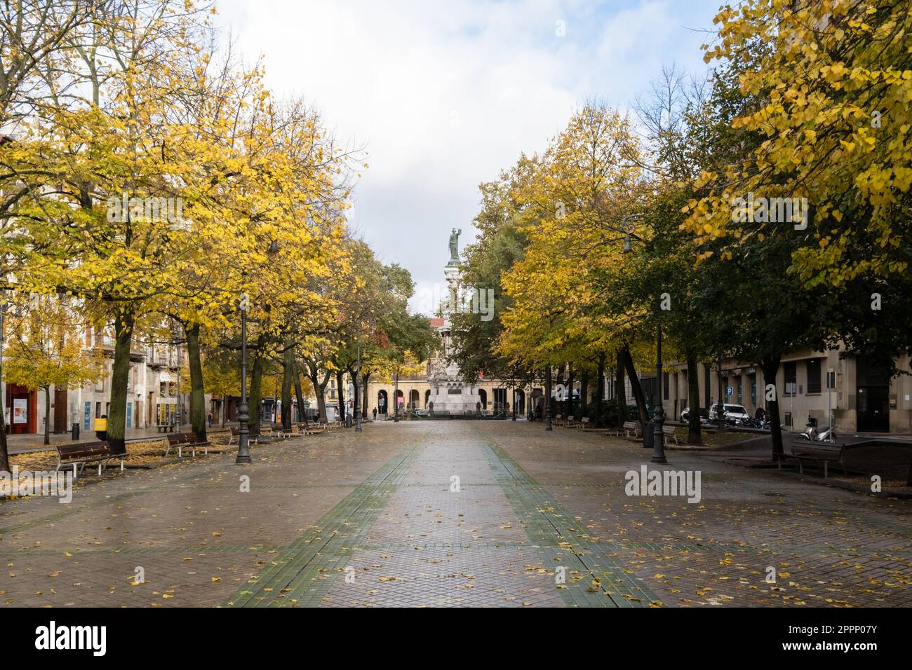 Monument to the Fueros in Paseo de Sarasate, Pamplona, Basque Country ...