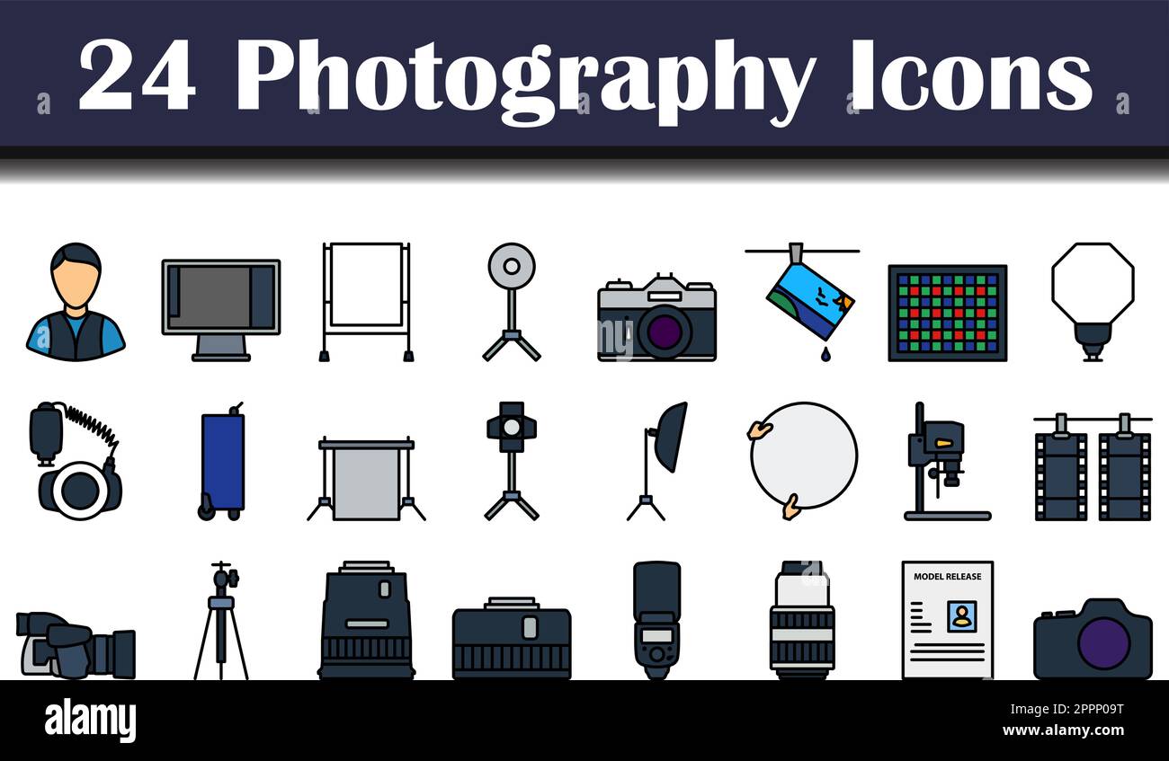 Photography Icon Set Stock Vector Image & Art - Alamy